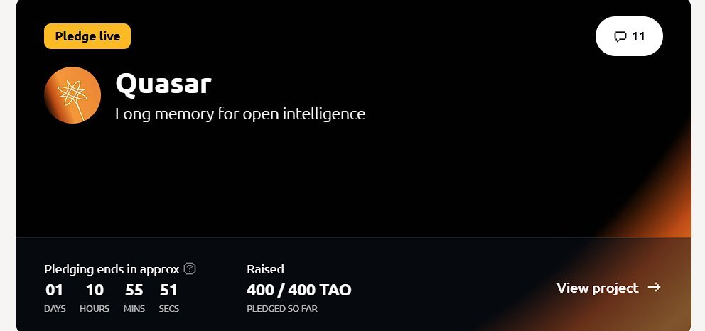 Quasar Subnet Raises 400 TAO, Advancing Long-Context AI on Bittensor ...